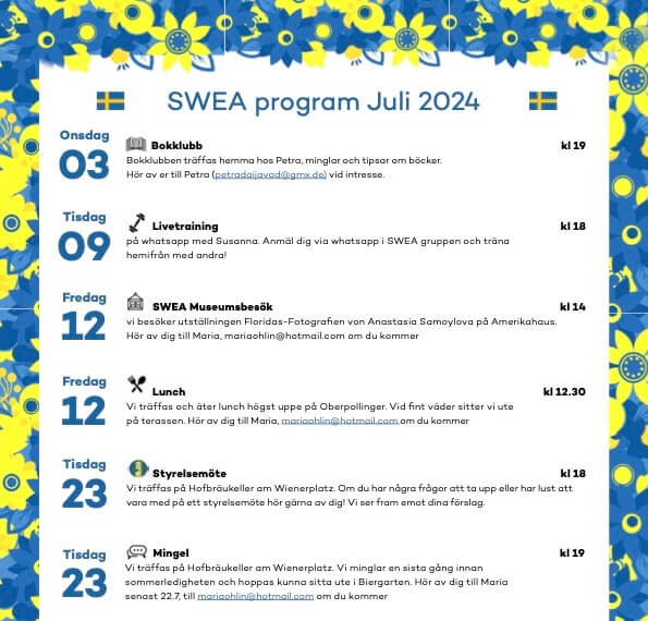 Det händer i juli! - SWEA München